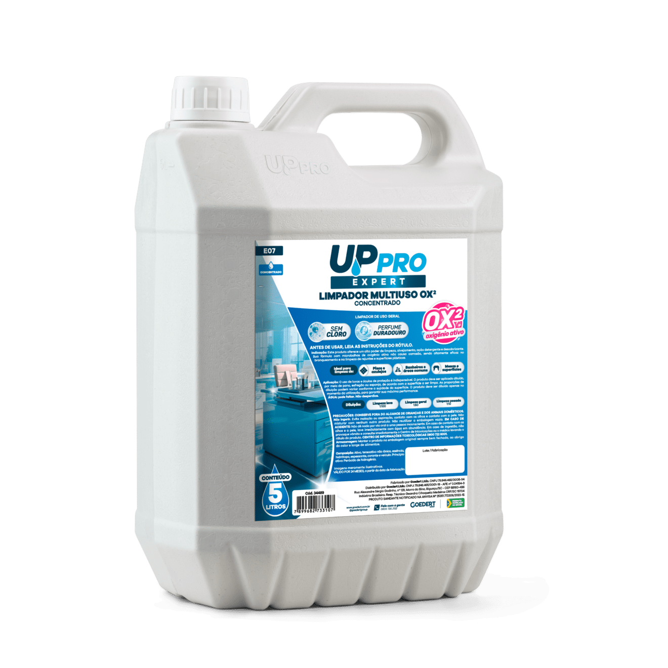 Limpador multiuso OX2 5l (concentrado 1:100) E07 - UPPRO - NCOISAS